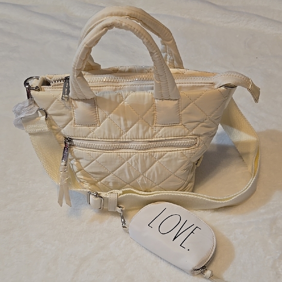 Rae Dunn | Bags | New Rae Dunn Cream Crossbody Bag With Quilted Design ...